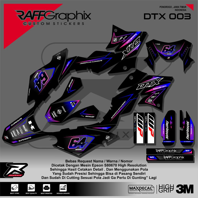 Jual sticker decal dtx - decal dtracker - decal sticker dtracker super ...