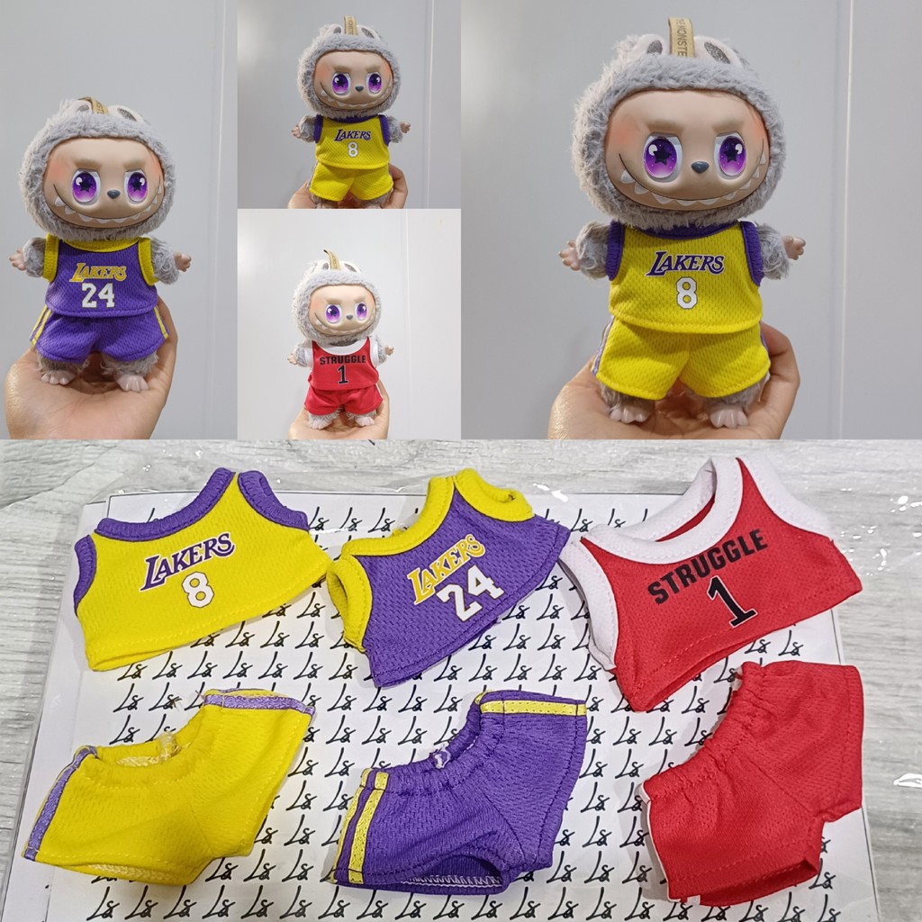 Jual READY STOCK CLOTH LABUBU LAKERS BASKETBALL SPORTWEAR//BONEKA ...