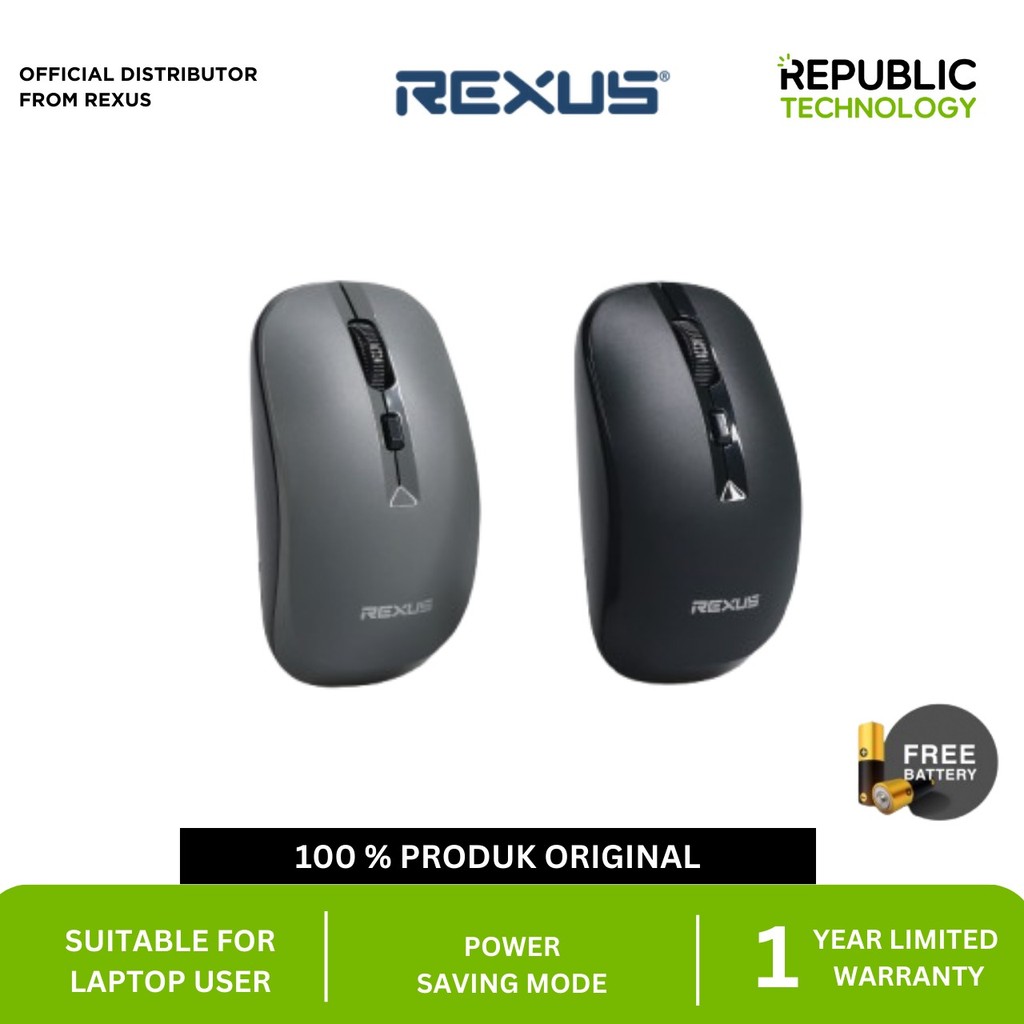 Jual Rexus Mouse Wireless Office Q20 Silent Click | Shopee Indonesia
