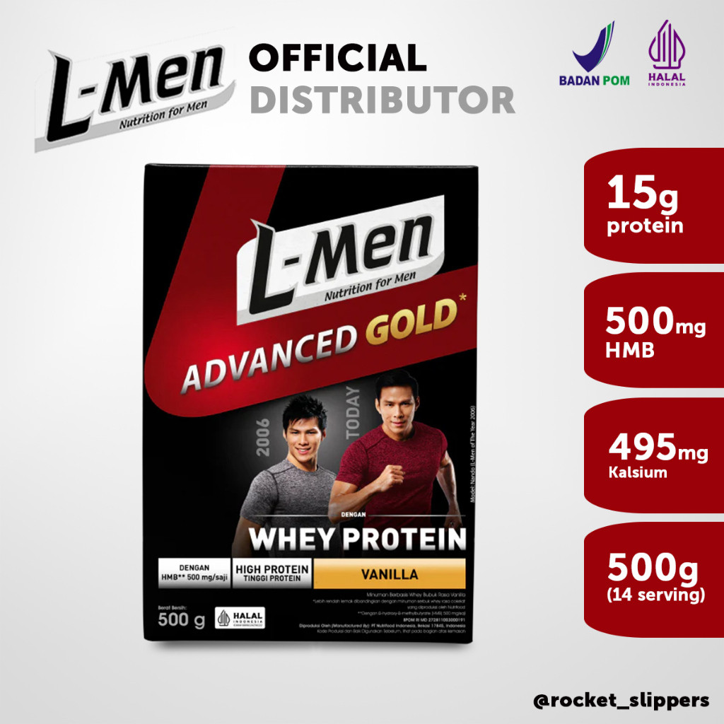 Jual L-men Advanced & Advanced Gold Whey Protein 250 gr & 500 gr ...