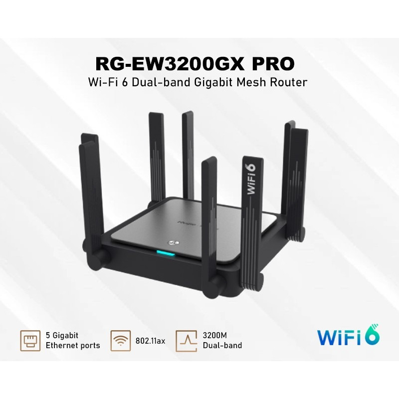 Jual RUIJIE RG-EW3200GX PRO WIFI 6 DUAL-BAND AX3200 GIGABIT MESH ROUTER ...