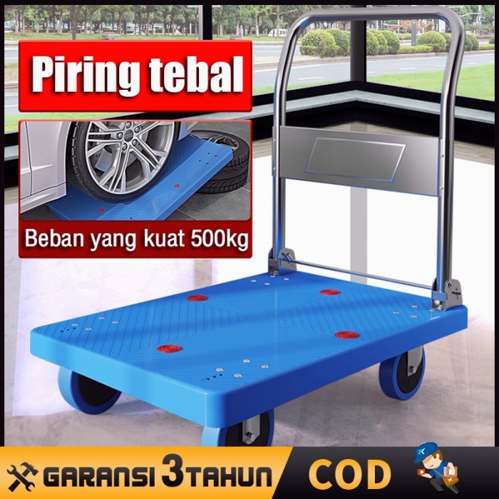 Jual Troli Lipat REAIM 500KG Ukuran 90 x 60 cm Roda 4 Model Besi ...