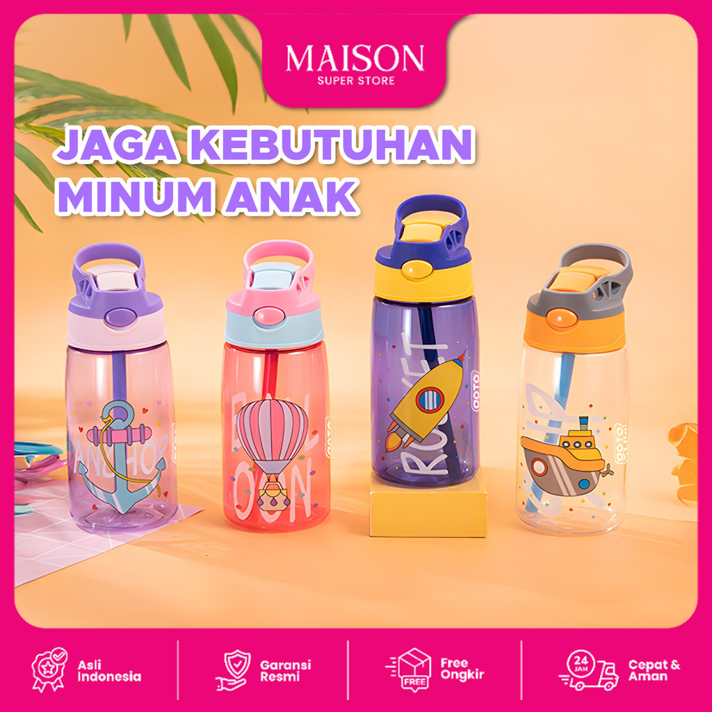Jual Goto Lilo Botol Minum Anak Sedotan Lucu Karakter Bottle Tumblr Air ...