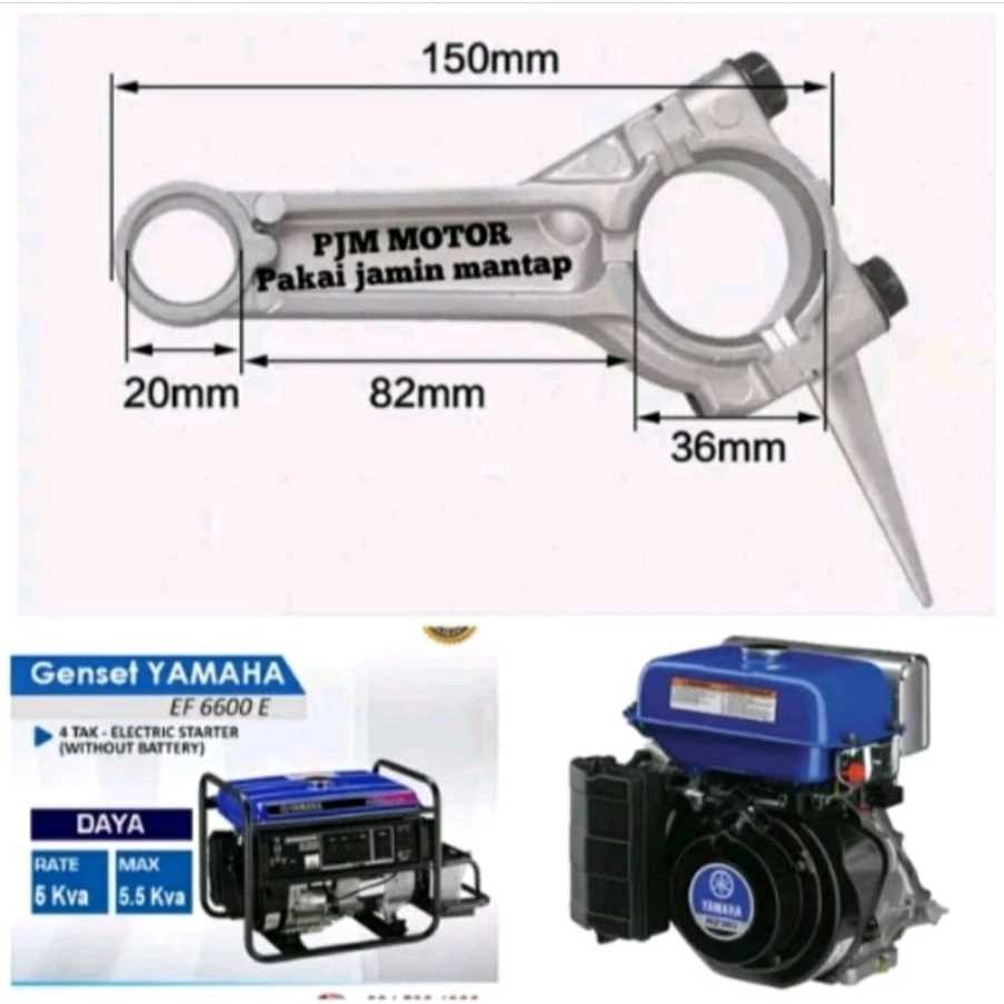 Jual Mz360 sokar conrod stang seher mesin pengerak dan genset ef6600 yamaha amplas | Shopee ...