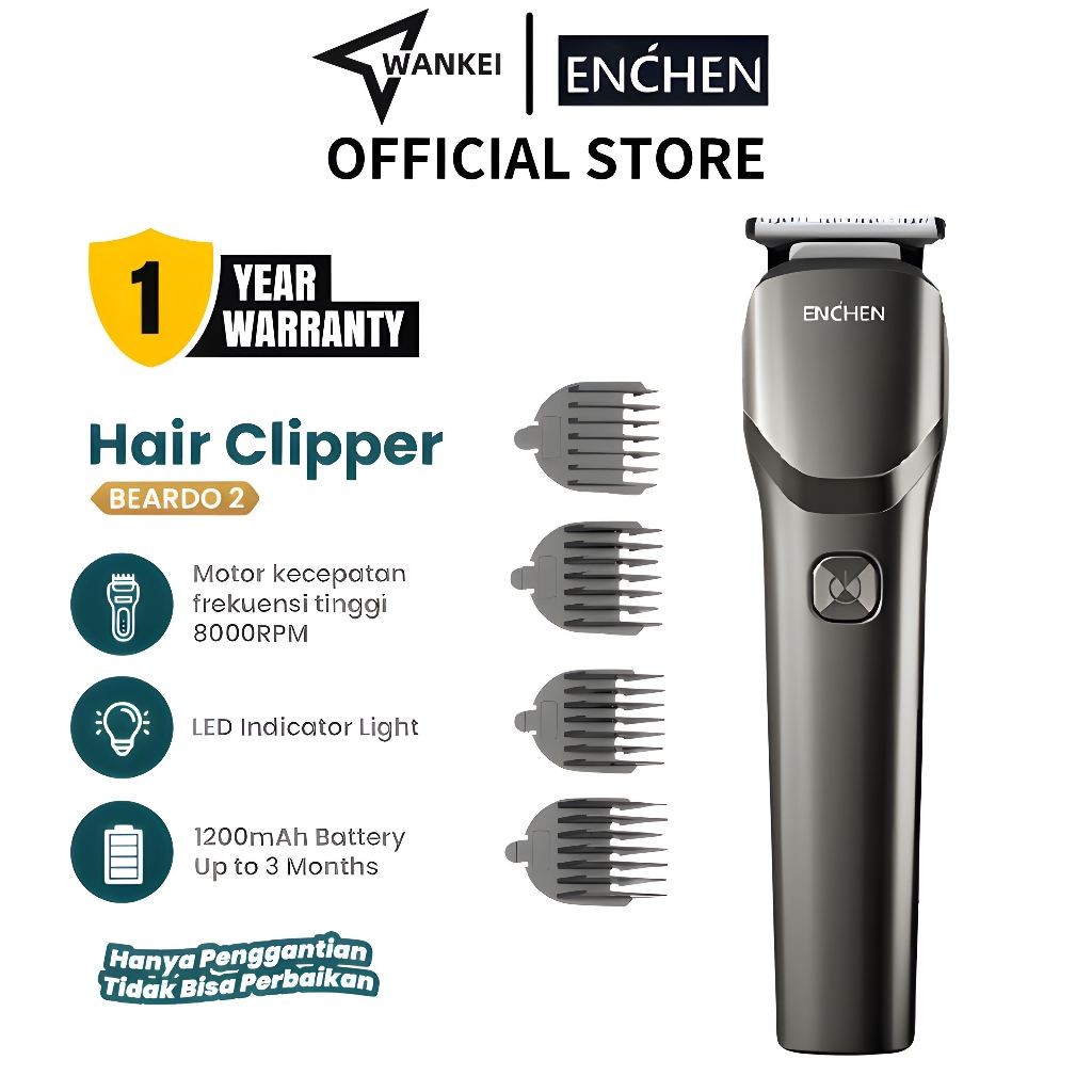 Jual WANKEI ENCHEN Alat Cukur Elektrik Rambut Cordless Beardo 2 Smart ...