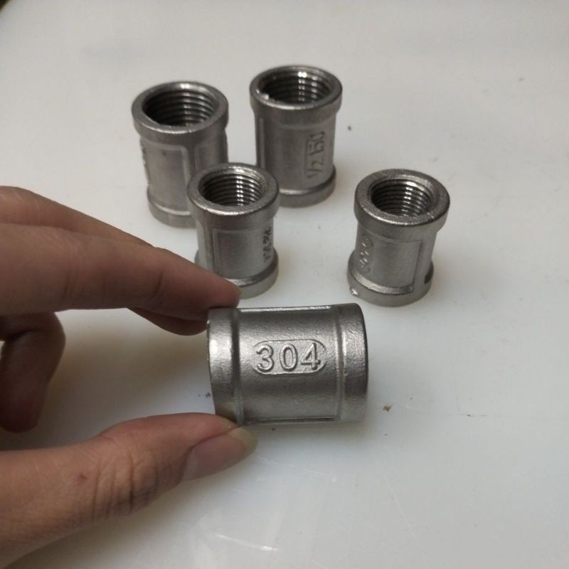 Jual Socket Banded Stainless 304 Sock Sambung Sok Drat SDD SS304 Ukuran ...