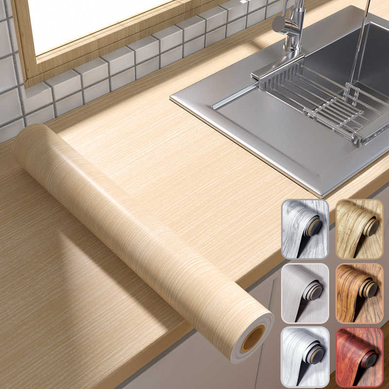 Jual Stiker Meja Kayu 60x300cm - Anti Air & Self Adhesive, Untuk Lemari ...