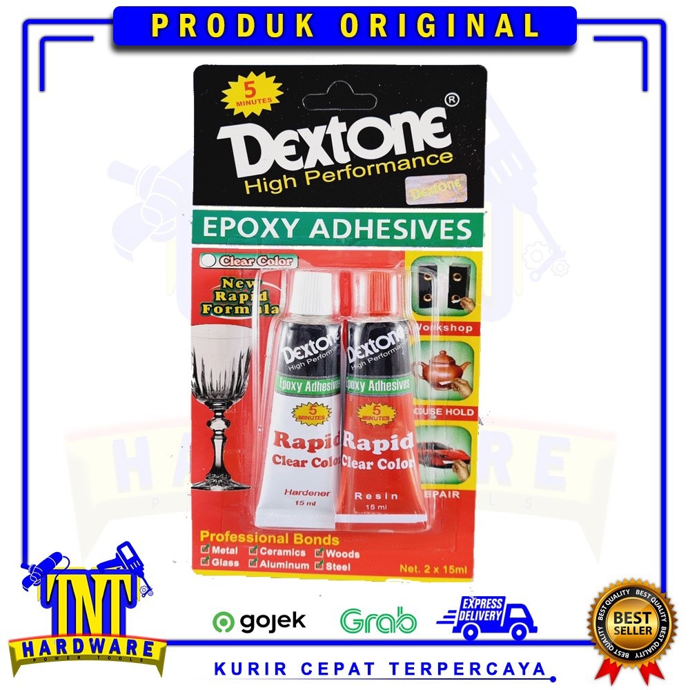 Jual LEM DEXTONE RAPID PLASTIC DAN STEEL 5 MINUTE / LEM EPOXY ADHESIVES ...