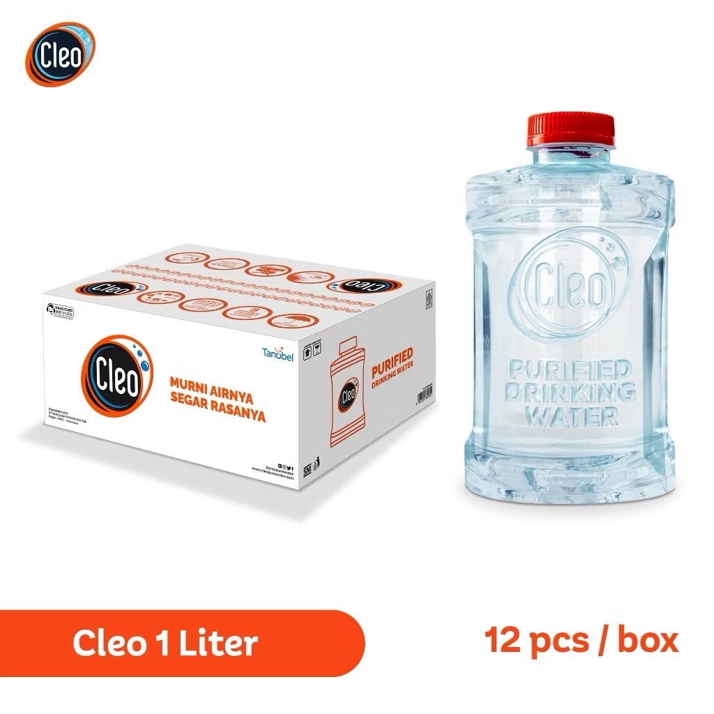 Jual HCS - Air Minum Murni CLEO Pure Water | Kemasan Botol 1 Liter (1 Pcs) | Shopee Indonesia