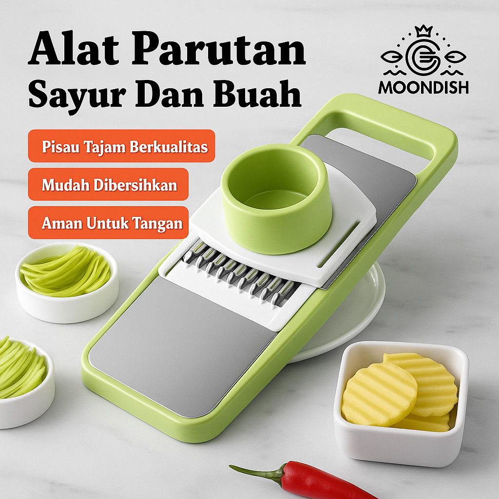 Jual Parutan Sayur dan Buah Multifungsi Stainless Steel 5 In 1 ...