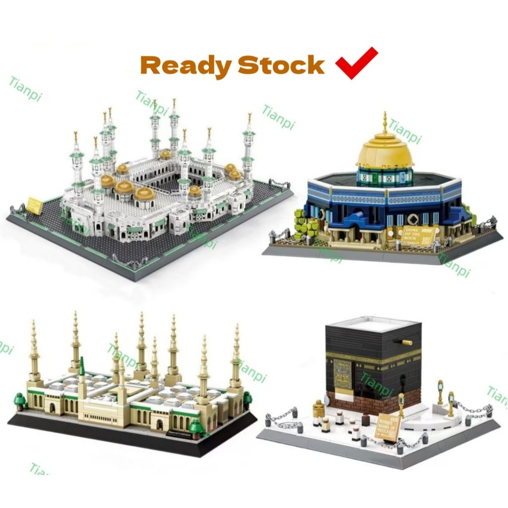 Jual Bricks Mosque Ka'bah Mainan Mecca Building Klasik Mini Model ...