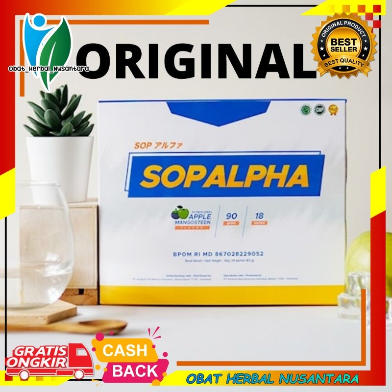 Jual SOPALPHA 1 BOX ISI 18 SACHET SOP ALPHA ORIGINAL BPOM HALAL ...