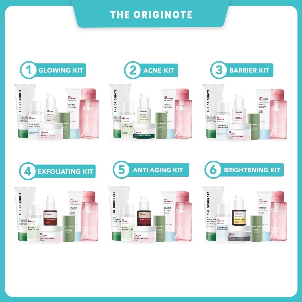 Jual Special Bundle 7in1 The Originote Facial Cleanser Toner Serum ...
