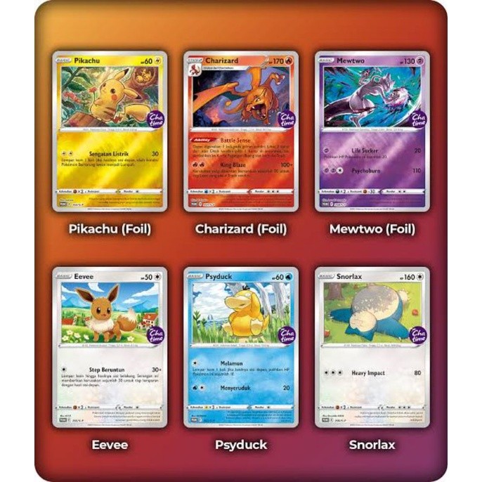 Jual DNAY9N Chatime Pikachu Pack Kartu Promo Pokemon Game Kartu Koleksi TCG CHARIZARD PSYDUCK ...