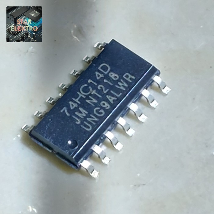 Jual 74HC14D Sop-14 SMD 74HC14 IC Hex Inverting Schmitt Trigger SN74HC14DR 6-Element CMOS - 5 ...