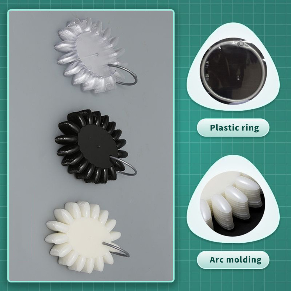 Jual Nail Wheel Color Chart Ring Round / Nail Tip Display Ring Color ...