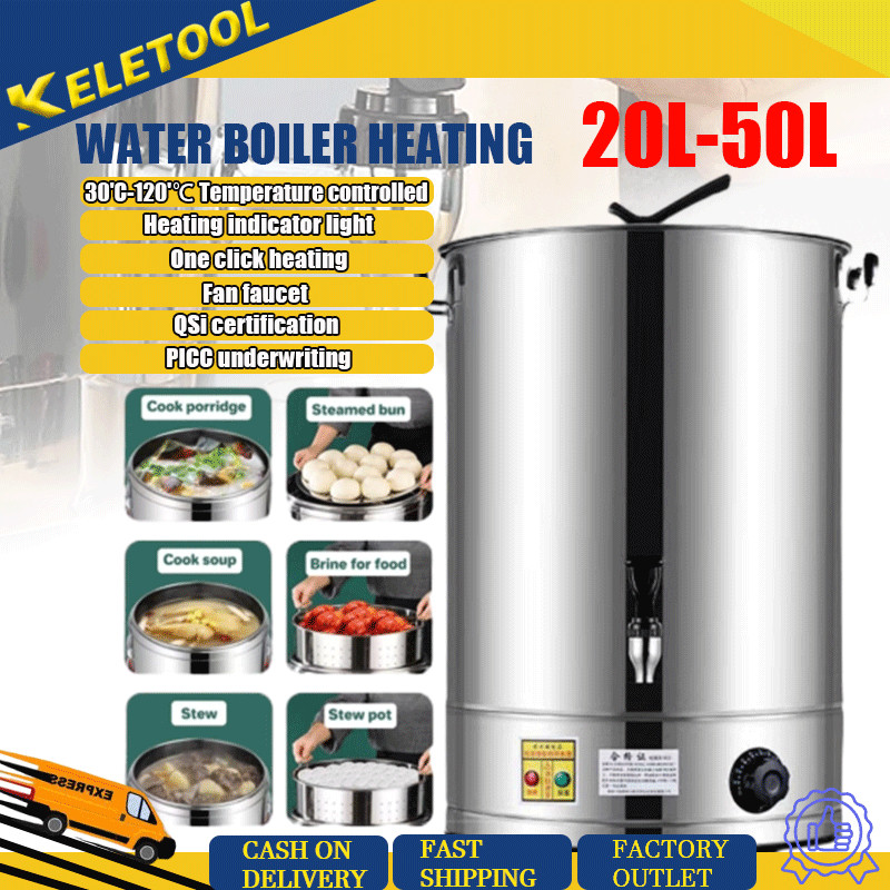 Jual 10L 20L 30L 40L 50L Large Capacity Water Boiler Stainless Steel ...