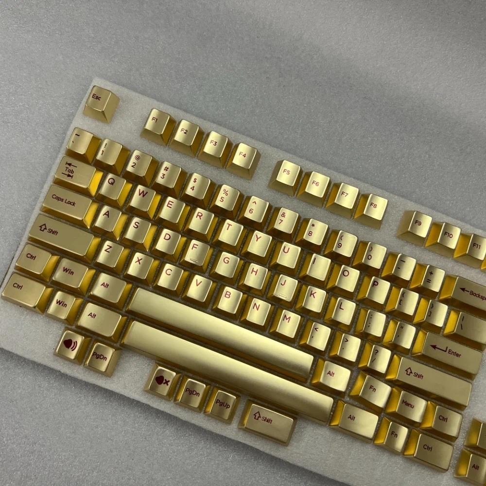 Jual promo ECHOME Metal Keycaps Full Set Custom Matte Aluminum Gold ...