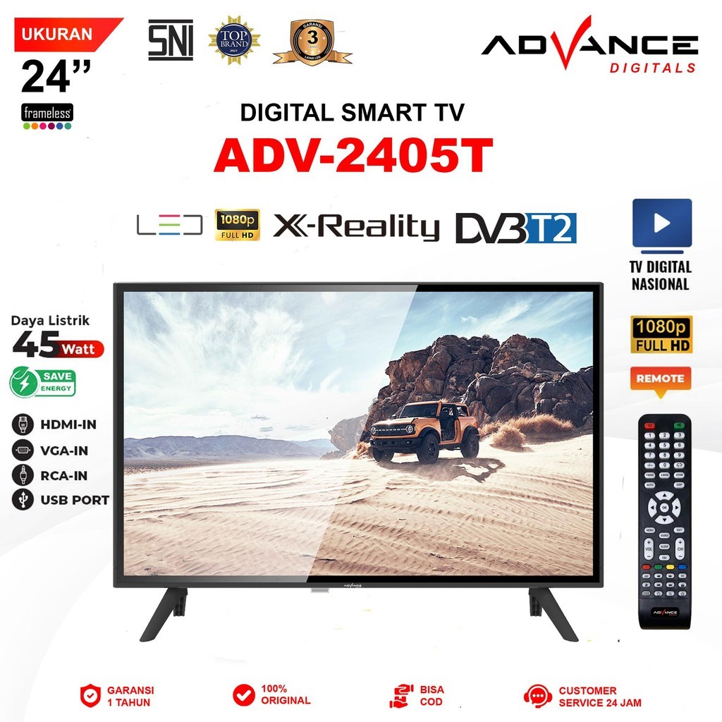 Jual Advance ADV-2405T Advance 24" TV dan Monitor Digital Layar LCD/LED ...