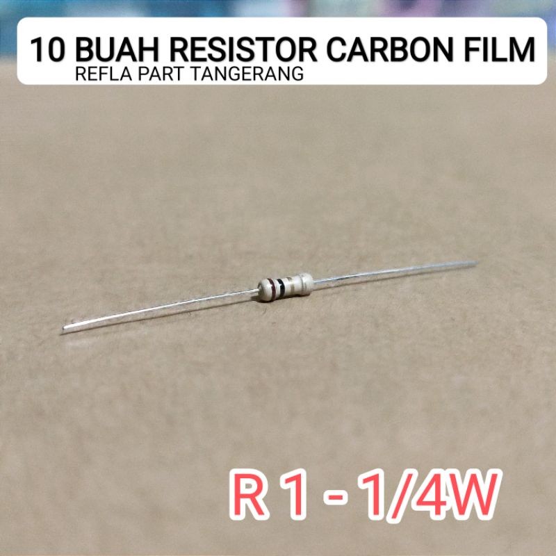 Jual 10 BUAH RESISTOR 1 OHM 1/4W CF 5% ROHS | Shopee Indonesia
