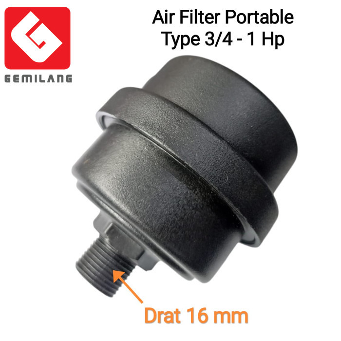 Jual Air Filter Udara Kompresor Angin Portable Shark MZ 0725 Type 3/4 ...