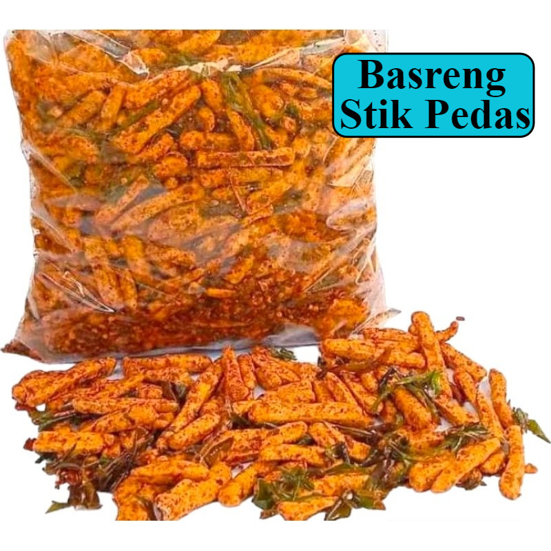 Jual Basreng stik viral 1kg pedas daun jeruk | Shopee Indonesia
