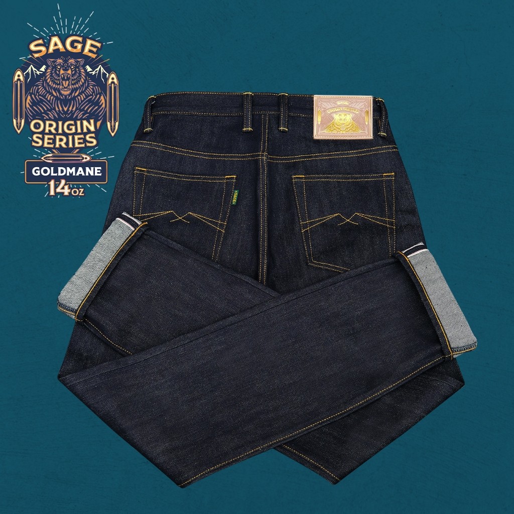Jual Sage Origins : Goldmane 14oz Sanforized Extra Deep Indigo Selvedge ...