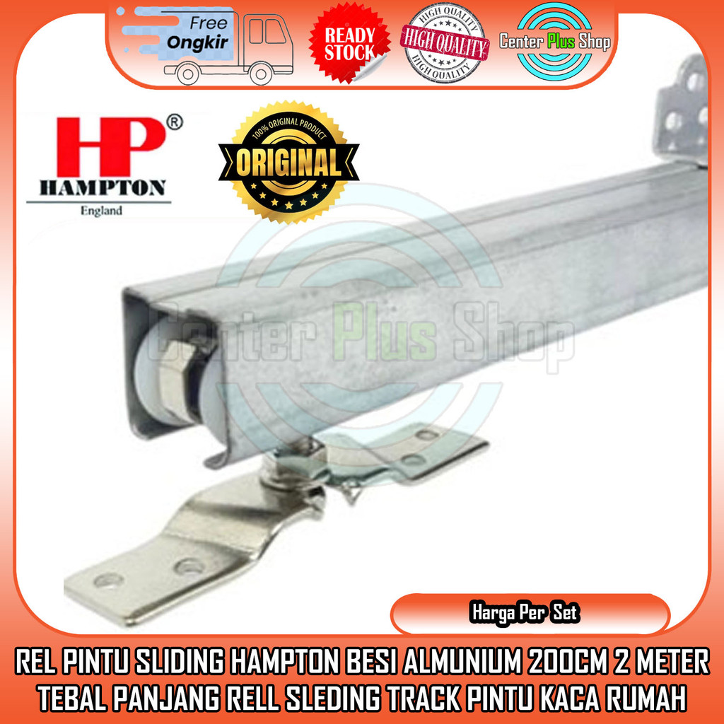 Jual Hampton HP Rel Pintu Sliding Rell Geser H4 200cm 2M Satu Set Lengkap Rail Gantung Aluminium ...
