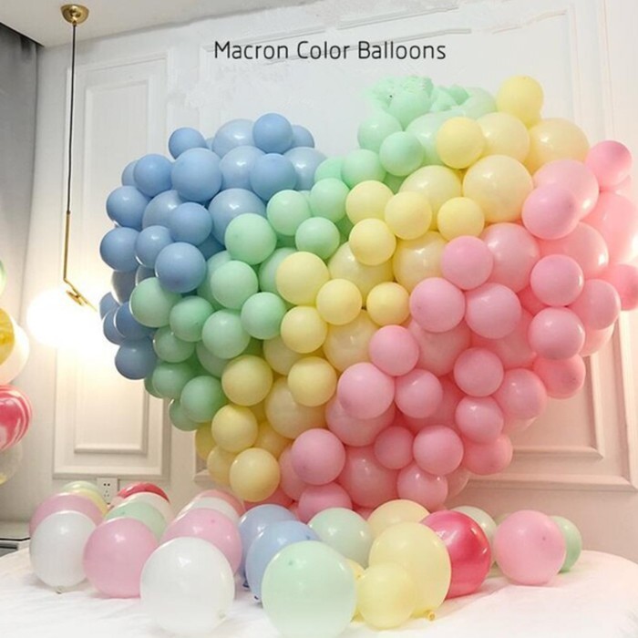 Jual Balon Ulang Tahun Latex Pastel ukuran 12 inch Tebal Baoon Macaron ...