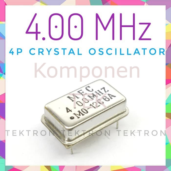 Jual 4.00 MHz 4p Crystal Oscillator, Xtal, 4MHz, 4pin, DIP14 | Shopee Indonesia