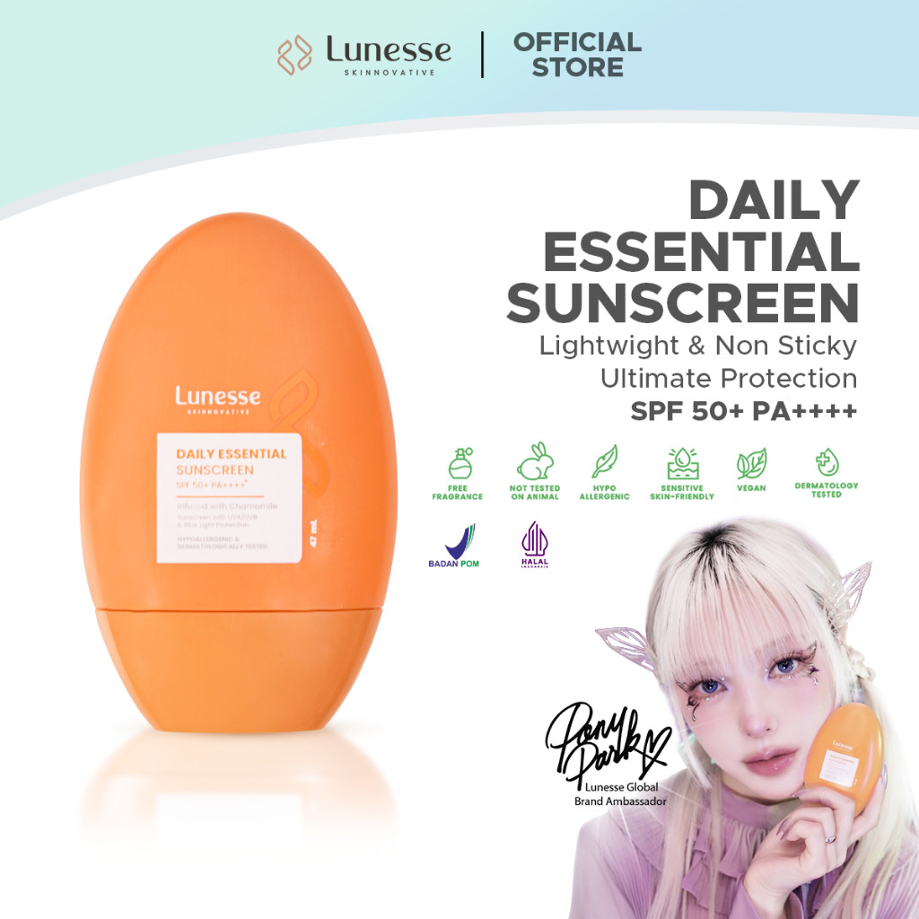 Jual LUNESSE Daily Essential Sunscreen SPF 50 PA++++ Skincare Sunscreen ...