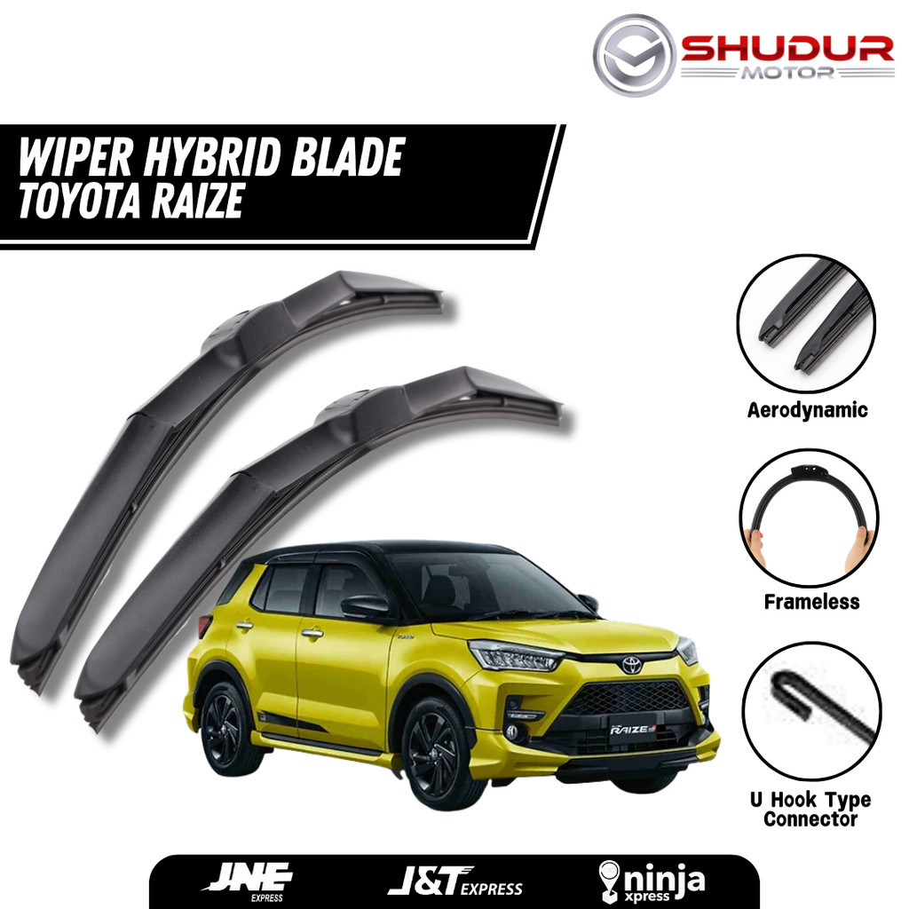 Jual Wiper Hybrid Blade Toyota Raize / All New Raize Frameless 1 Set ...