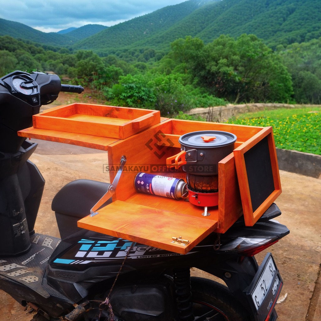 Jual Boxs Kopi Motor Keliling Box Jualan Kopi Bonus Nampan dan Papan ...