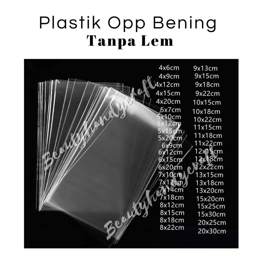 Jual Plastik Kaca / plastik suvenir 100gram 1 ONS TANPA LEM plastik ...