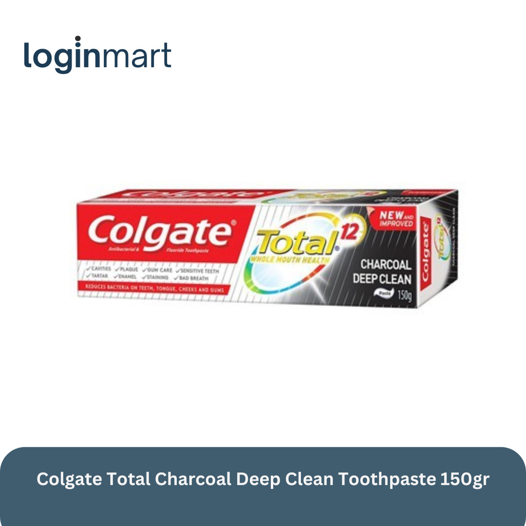 Jual Colgate Total Charcoal Deep Clean Toothpaste 150gr | Shopee Indonesia