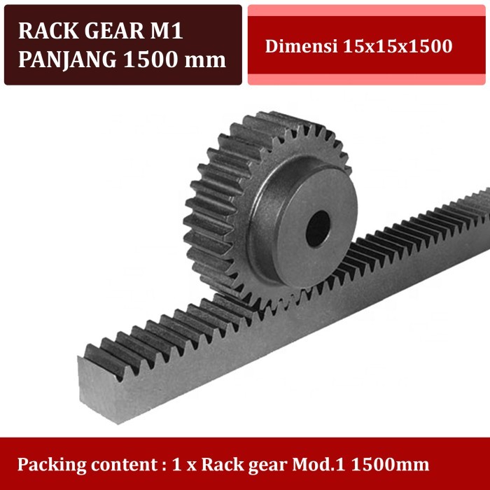 Jual Rack gear M1 Mod.1 15x15 15mmx15mm length 1500mm for engrave ...