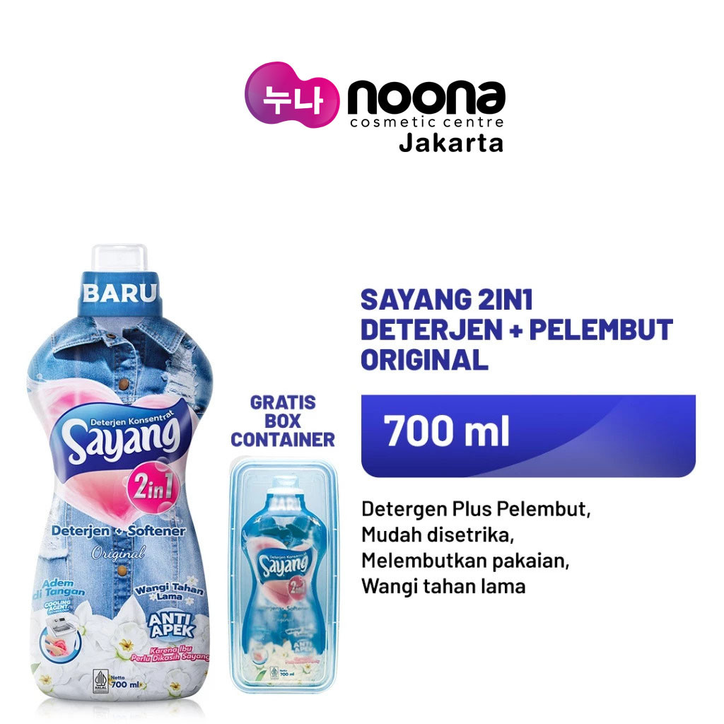Jual SAYANG DETERGEN LIQUID 2IN1 ORIGINAL PLUS PELEMBUT BOTOL 700ML ...