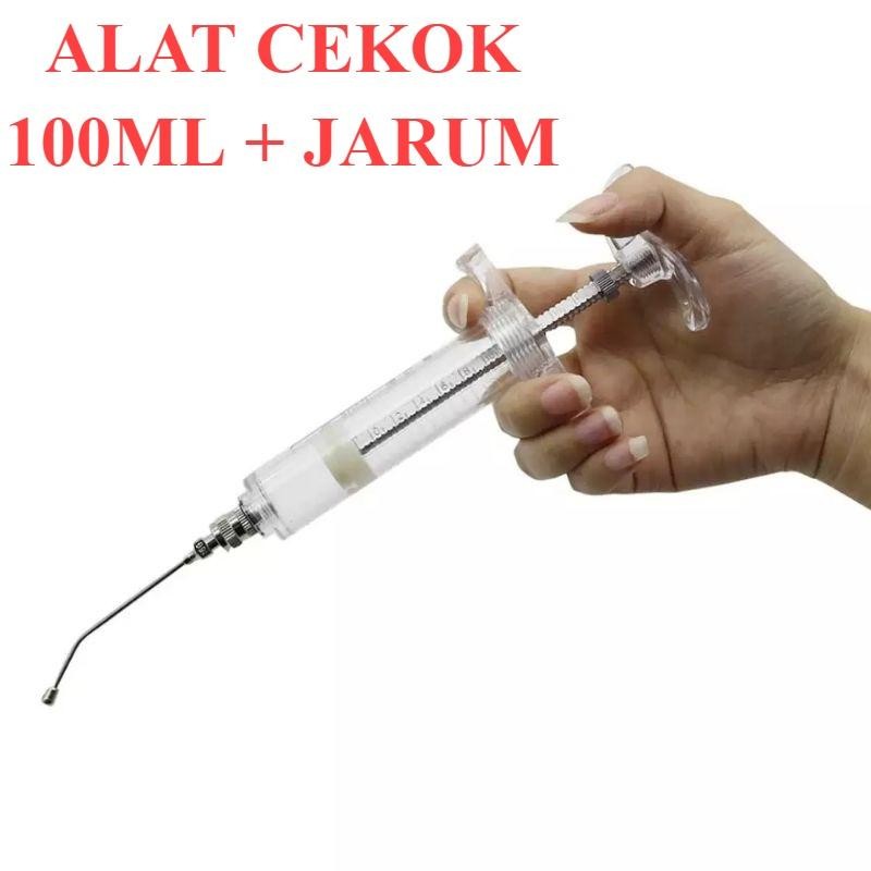 Jual Alat Cekok Obat Sapi Alat Cekok Sapi Kapasitas 100ML Spuit Spet ...