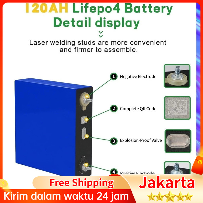Jual UPS BMS lifepo4 Baterai 12V 200AH Baterai Surya Kekuatan Besar 3.2V 30ah/120ah/200ah ...