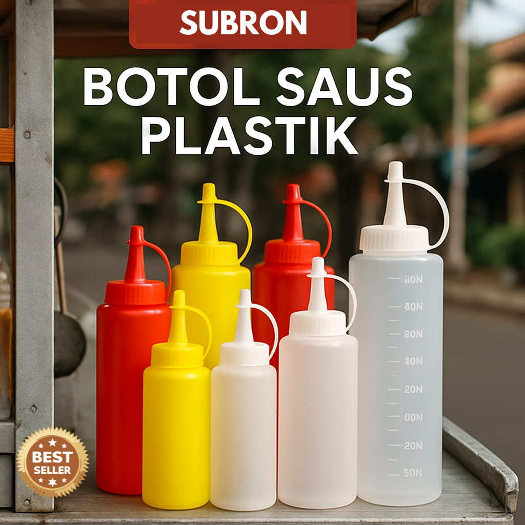 Jual SUBRON Botol Saus/kecap Plastik 250 ML, 300 ML, 400 ML, 650 ML | Shopee Indonesia