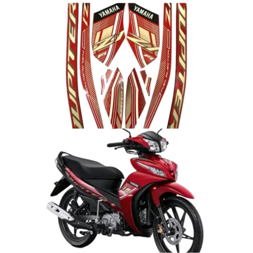 Jual Stiker Striping Motor Yamaha Jupiter Z1 FI 2023 2024 Merah Full ...