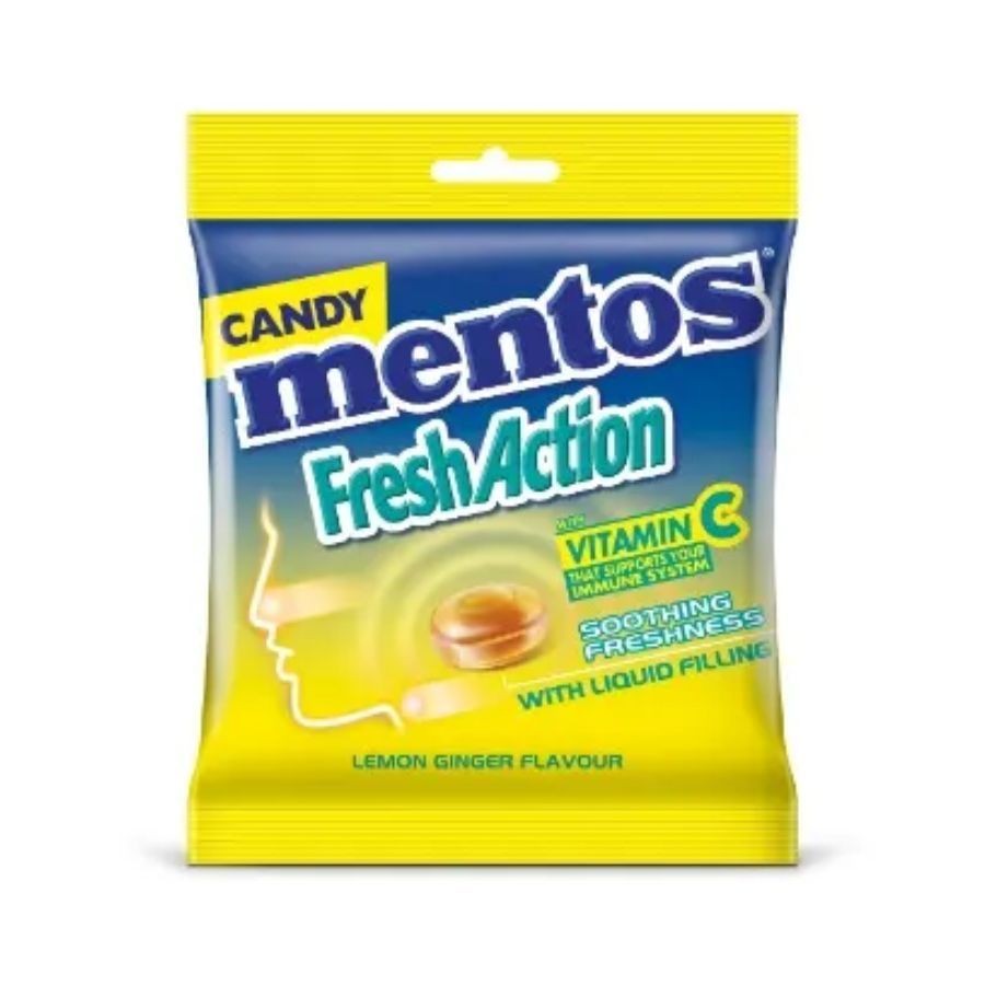 Jual PERMEN MENTOS GOLIA FRESH ACTION MINT LEMON MADU 100gr HALAL SIRUP ...