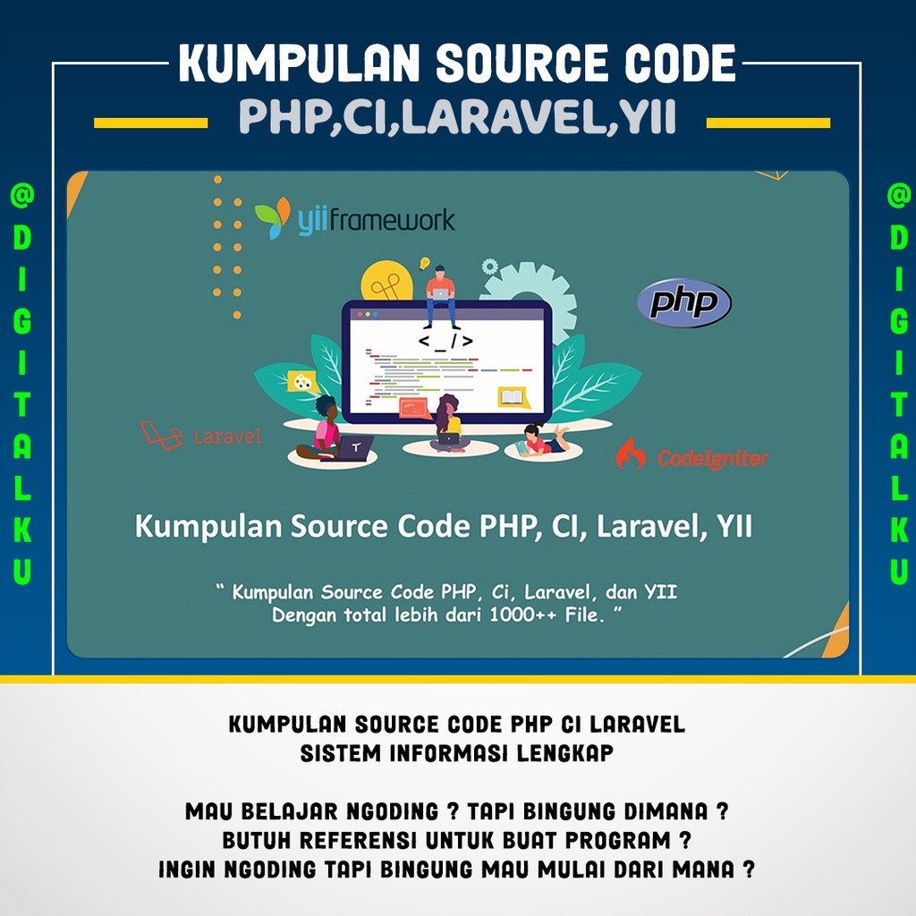 Jual Kumpulan Source Code PHP CI LARAVEL Sistem Informasi Lengkap ...