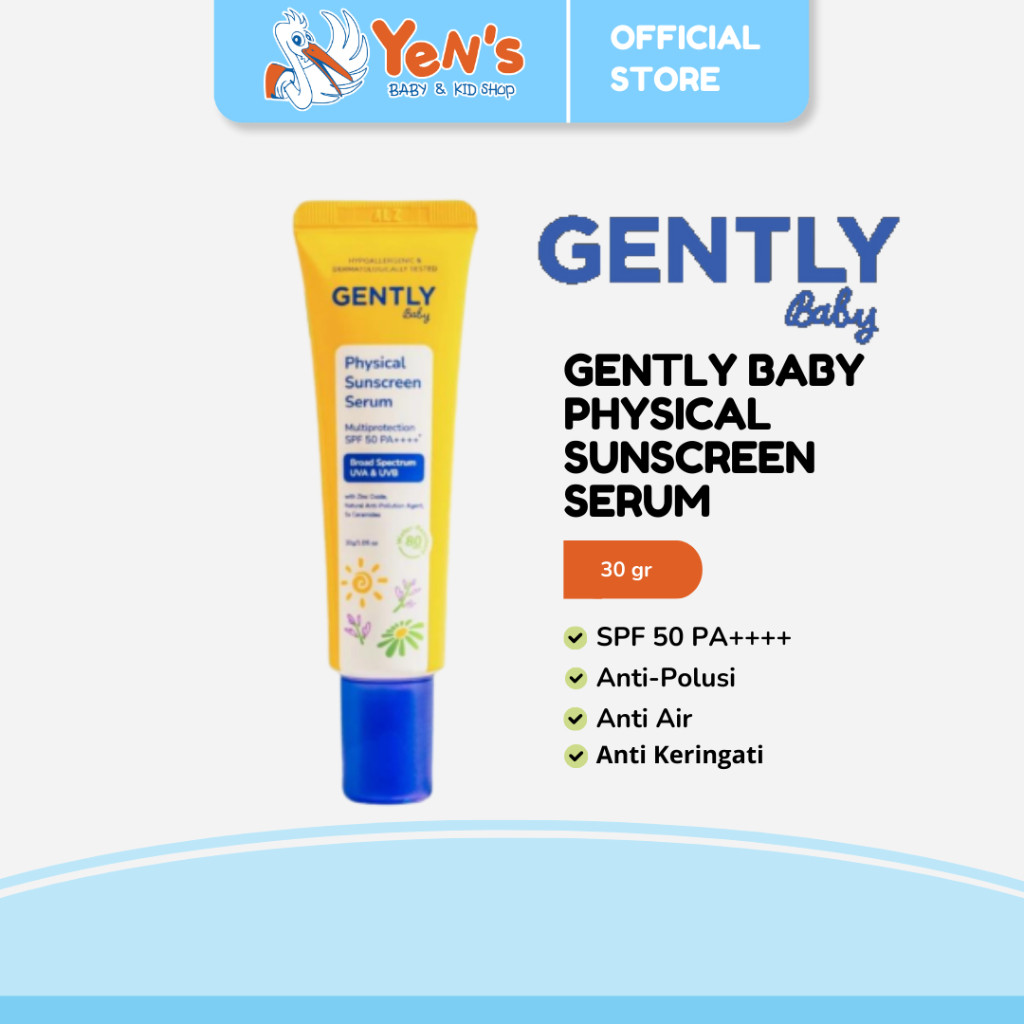 Jual GENTLY Baby Physical Sunscreen Serum Bayi Anak 30 gr | SPF 50 PA ...