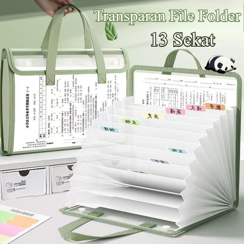 Jual 13 Sekat Map Tas Dokumen A4 Folder Transparan File Folder Document ...
