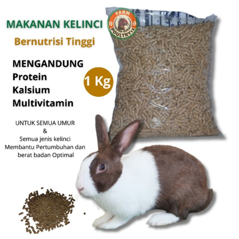 Jual PAKAN KELINCI 1 KG MAKANAN MARMUT DAN MAKANAN HAMSTER BERNUTRISI ...