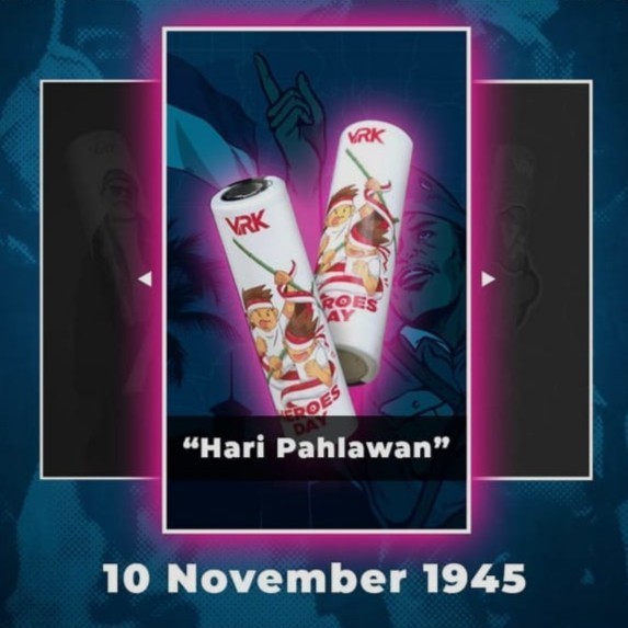 Jual VRK Battery Wraps Heroes Day Edition 18650 - Baterai Wrap Heroes ...