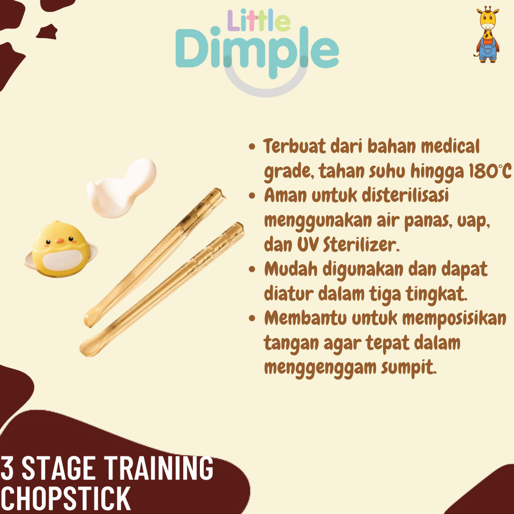 Jual Little Dimple 3 Stage Training Chopstick - Sumpit Belajar Makan ...