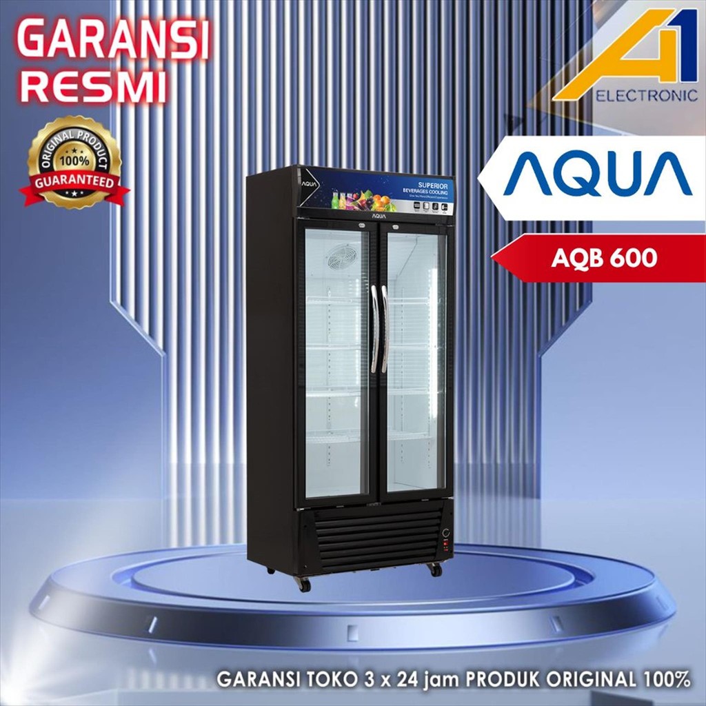 Jual Showcase AQUA AQB-600 / AQB600 Display Cooler 2 Pintu 450 Liter ...