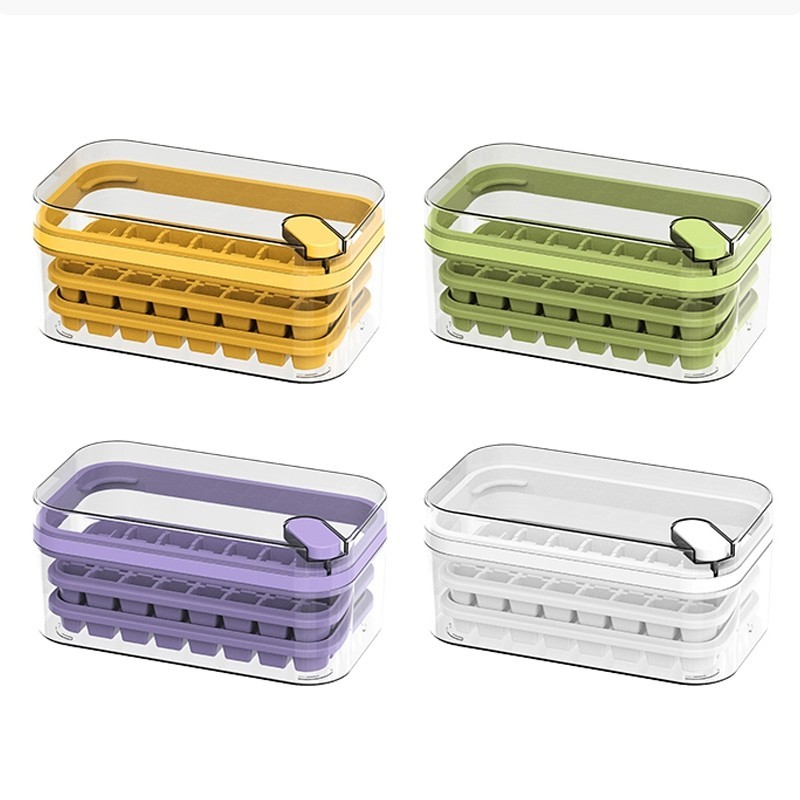 Jual AYACHIE Cetakan Es Batu Kotak Ice 32 Grid 2 Tray/Ice Cube ...